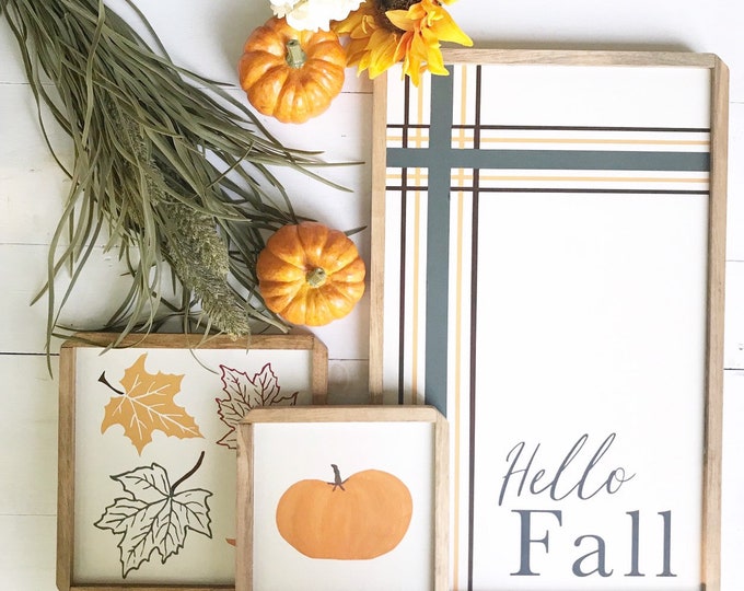 Fall Bundle Hello Fall Grain Sack Layering Sign-falling in Love ...