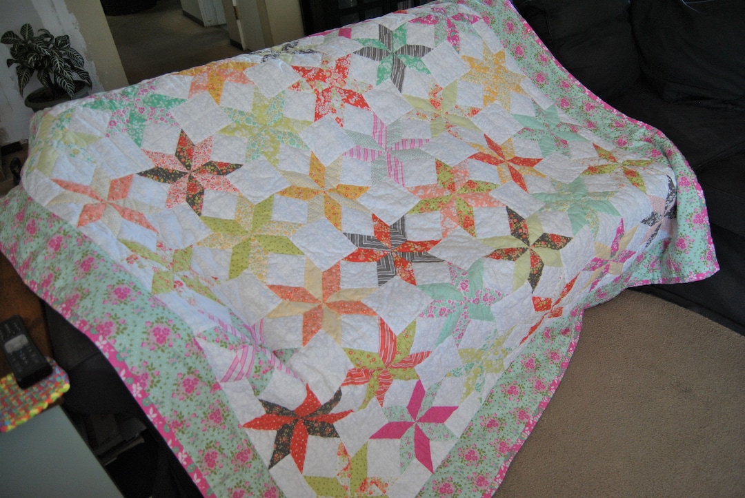 Hand Made LEMON STAR Quilt - Etsy