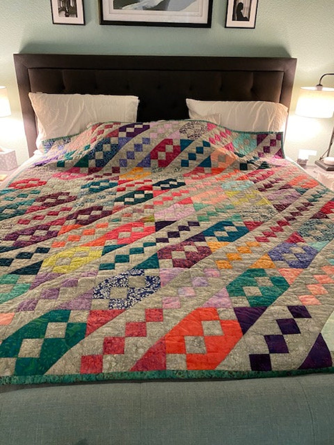 Bright Batik Quilt - Etsy