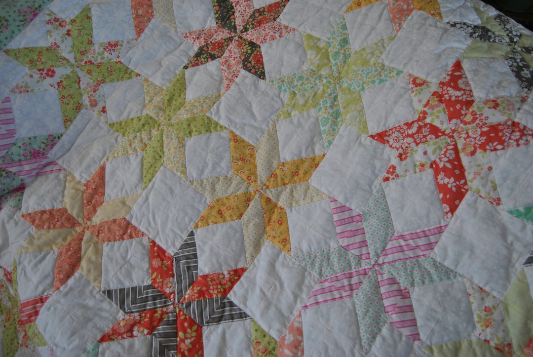 Hand Made LEMON STAR Quilt - Etsy