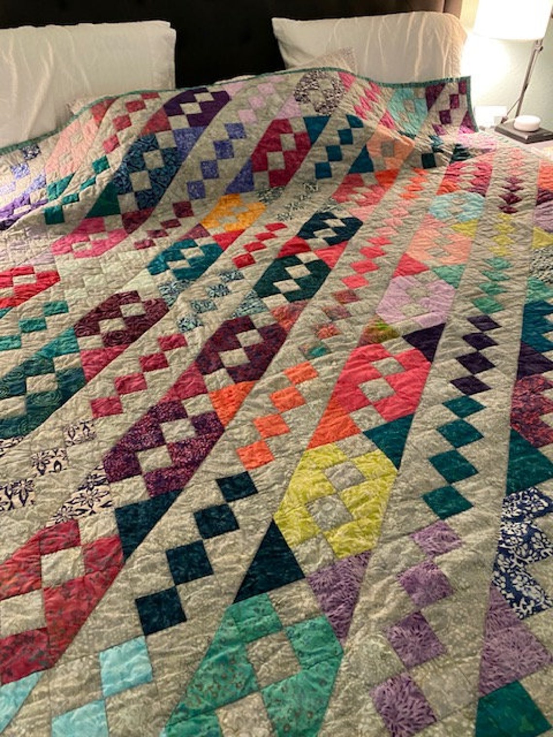 Bright Batik Quilt - Etsy