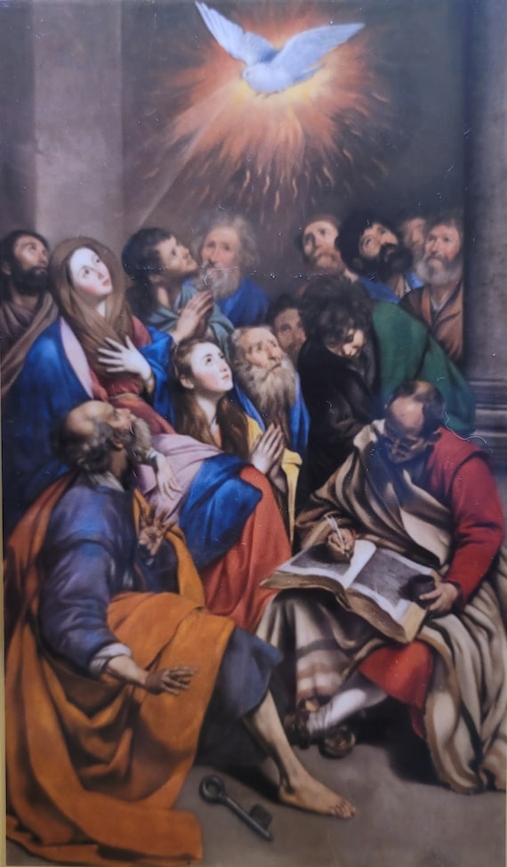 Pentecost Bookmark Catholic Prayer Card Holy Card Faith | Etsy