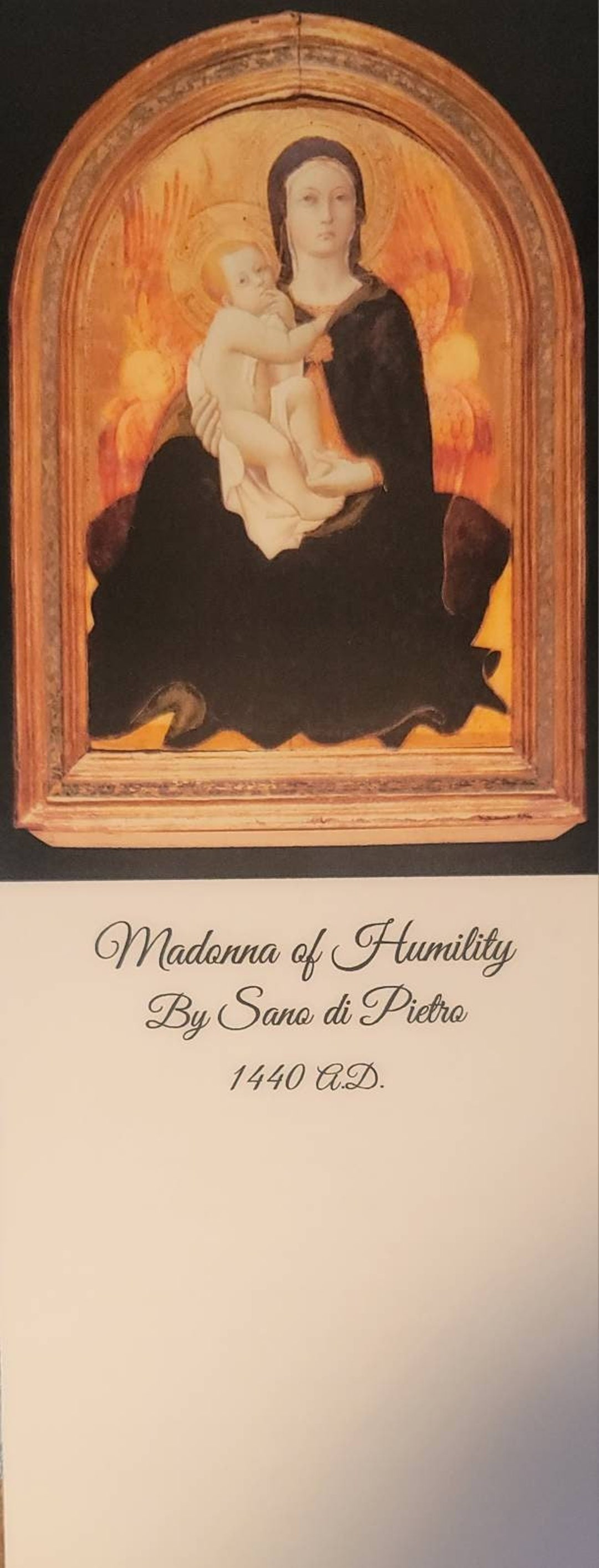 Very Unique Madonna of Humility Prayer Card With the Litany of Humility ...