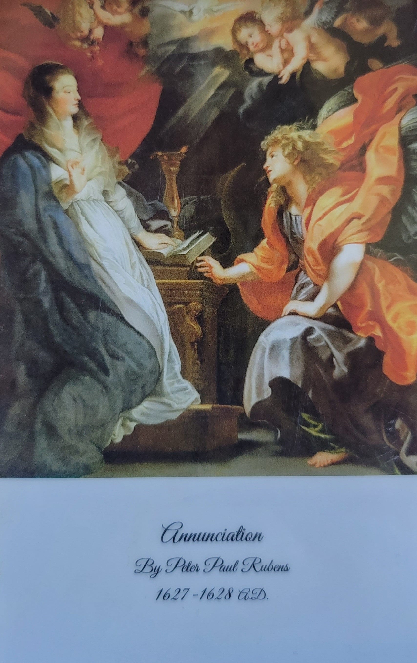 Annunciation With the Angelus Prayer, Laminatied With 7ml Lamination ...
