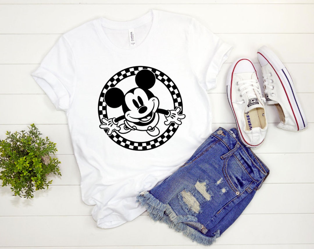 Checkered Mickey Tee Shirt Disney's Fab 5 Tee Shirt Classic Mickey Tee ...