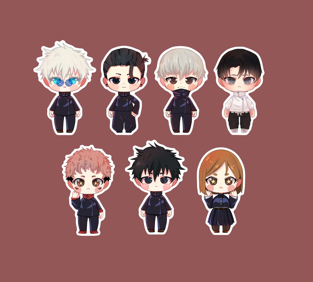 Jujutsu Kaisen Stickers Gojo, Geto, Inumaki, Yuta, Yuji, Megumi and ...