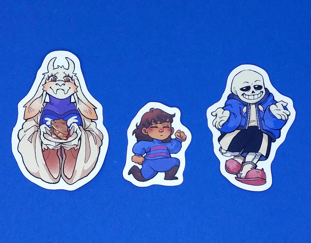 Undertale - Sans, Toriel and Frisk Sticker - Etsy