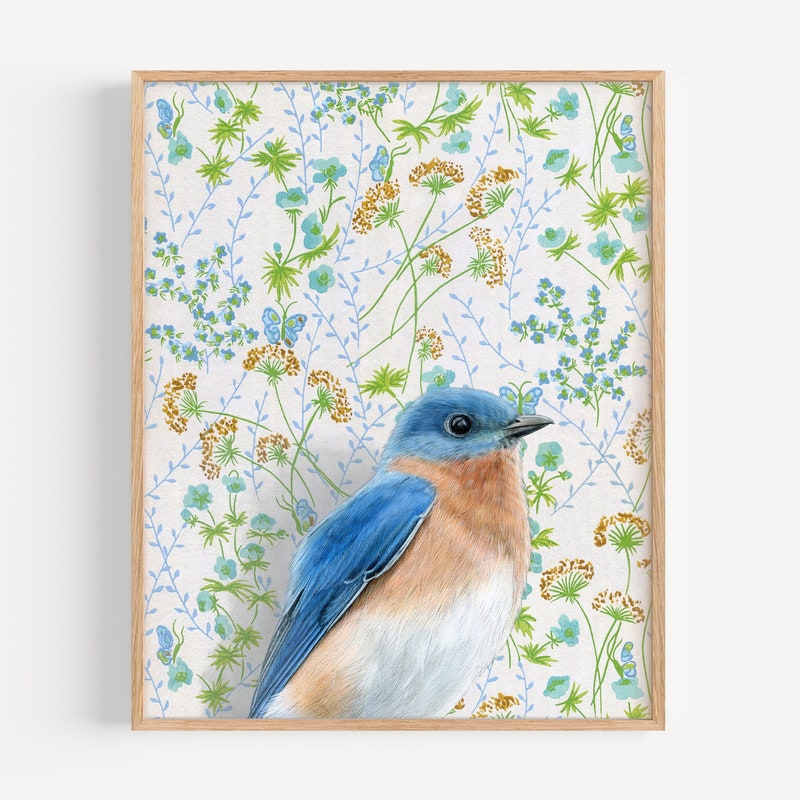 Bluebird Print - Etsy