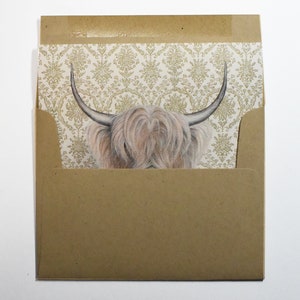 Highland Cow Note Card | Blank All Occasion Greeting Card | A2 ...