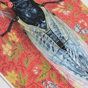 17 Year Cicada Art Print | Oil Painting Reproduction Colorful Wallpaper ...
