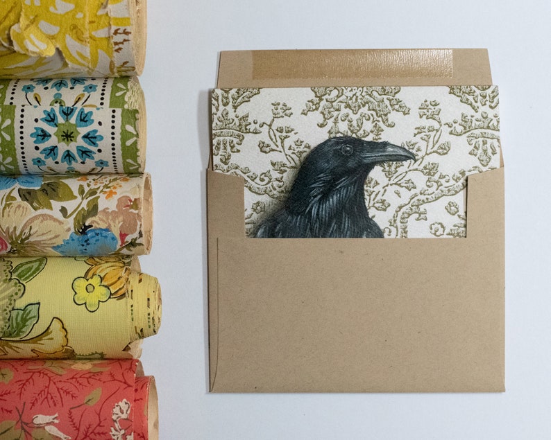Raven Note Card | Blank All Occasion Greeting Card | A2 Stationary ...