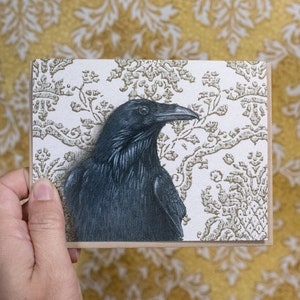 Raven Note Card | Blank All Occasion Greeting Card | A2 Stationary ...