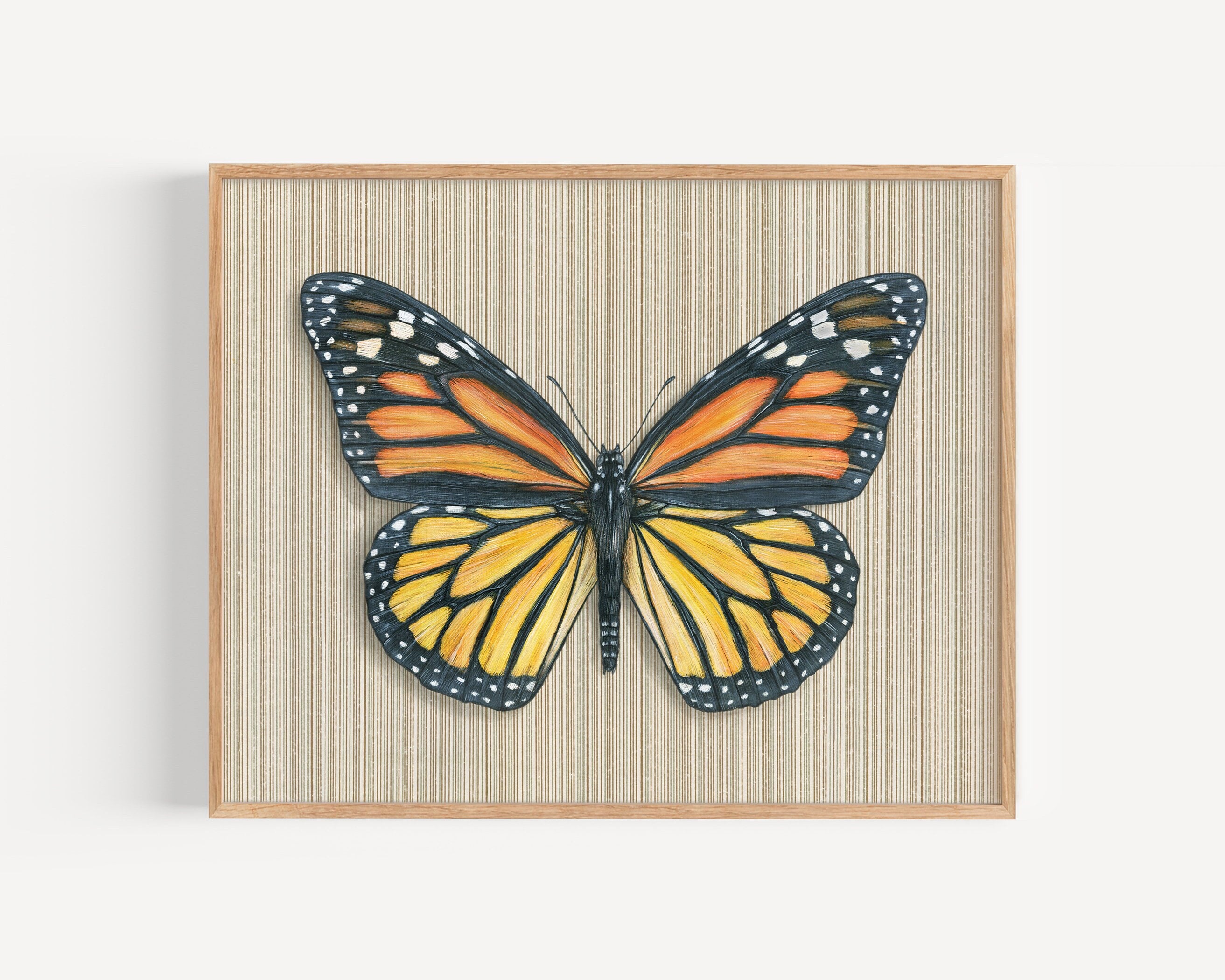 Monarch Butterfly Art Print Vintage Wallpaper Nature Home - Etsy