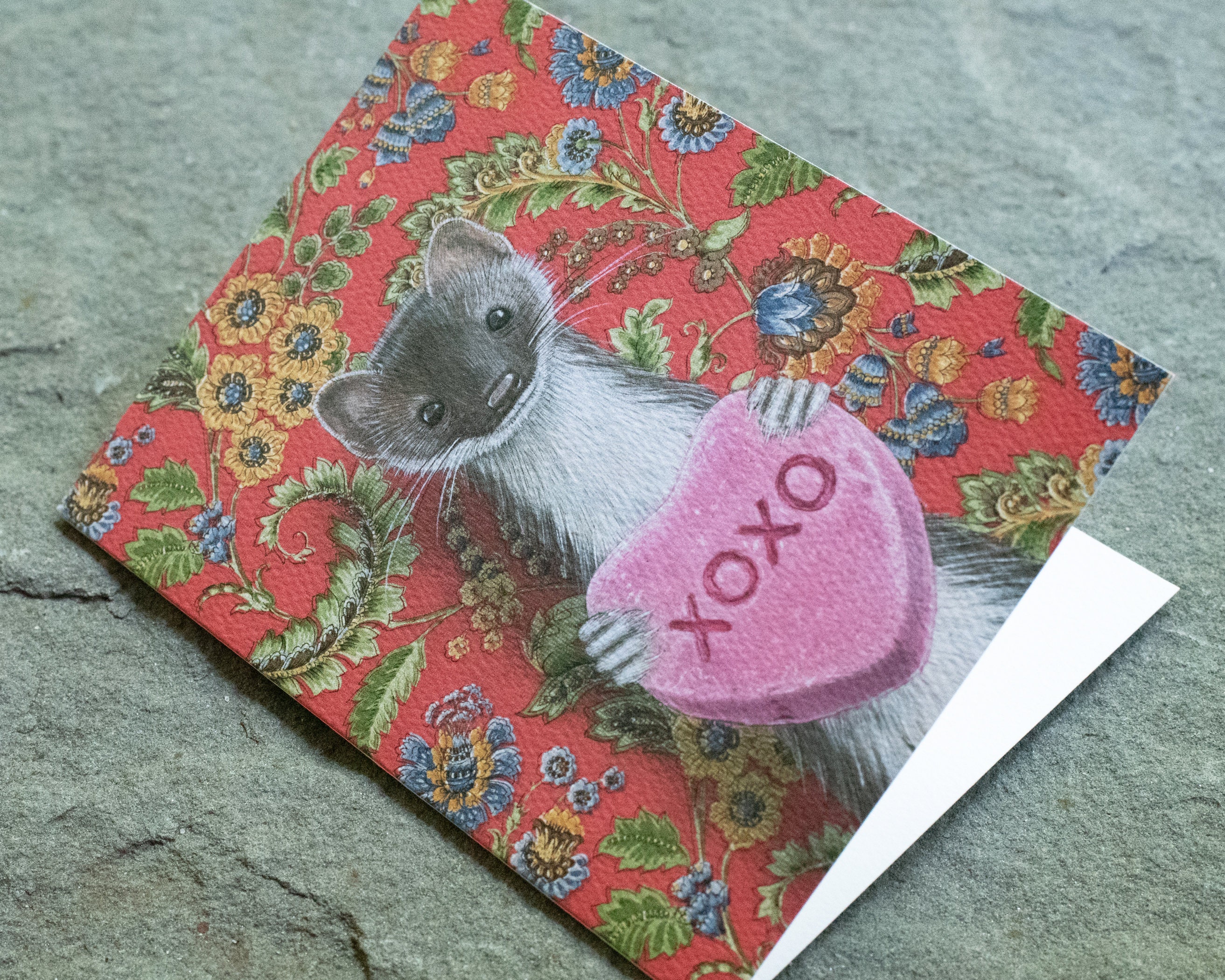 Valentine's Day Card - Weasel Card | Blank All Occasion Greeting Card ...