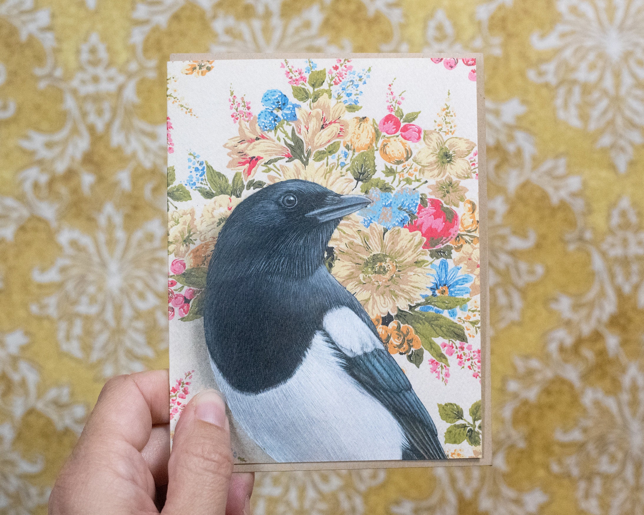 Magpie Bird Note Card Blank All Occasion Greeting Card A2 - Etsy