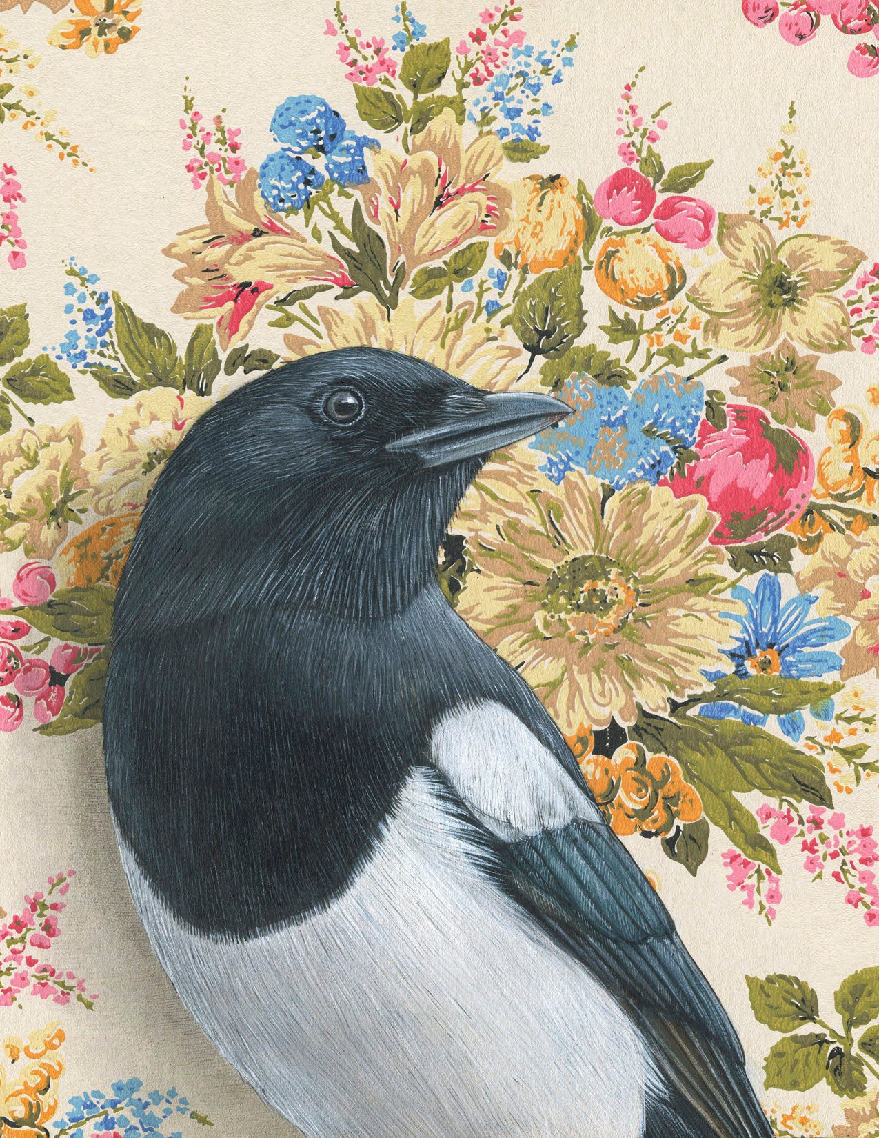 Magpie Bird Note Card Blank All Occasion Greeting Card A2 - Etsy