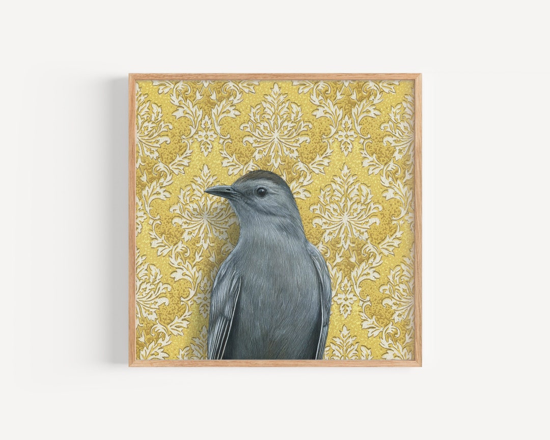 Catbird - Art Print | Oil Painting Reproduction, Art Deco Wallpaper ...
