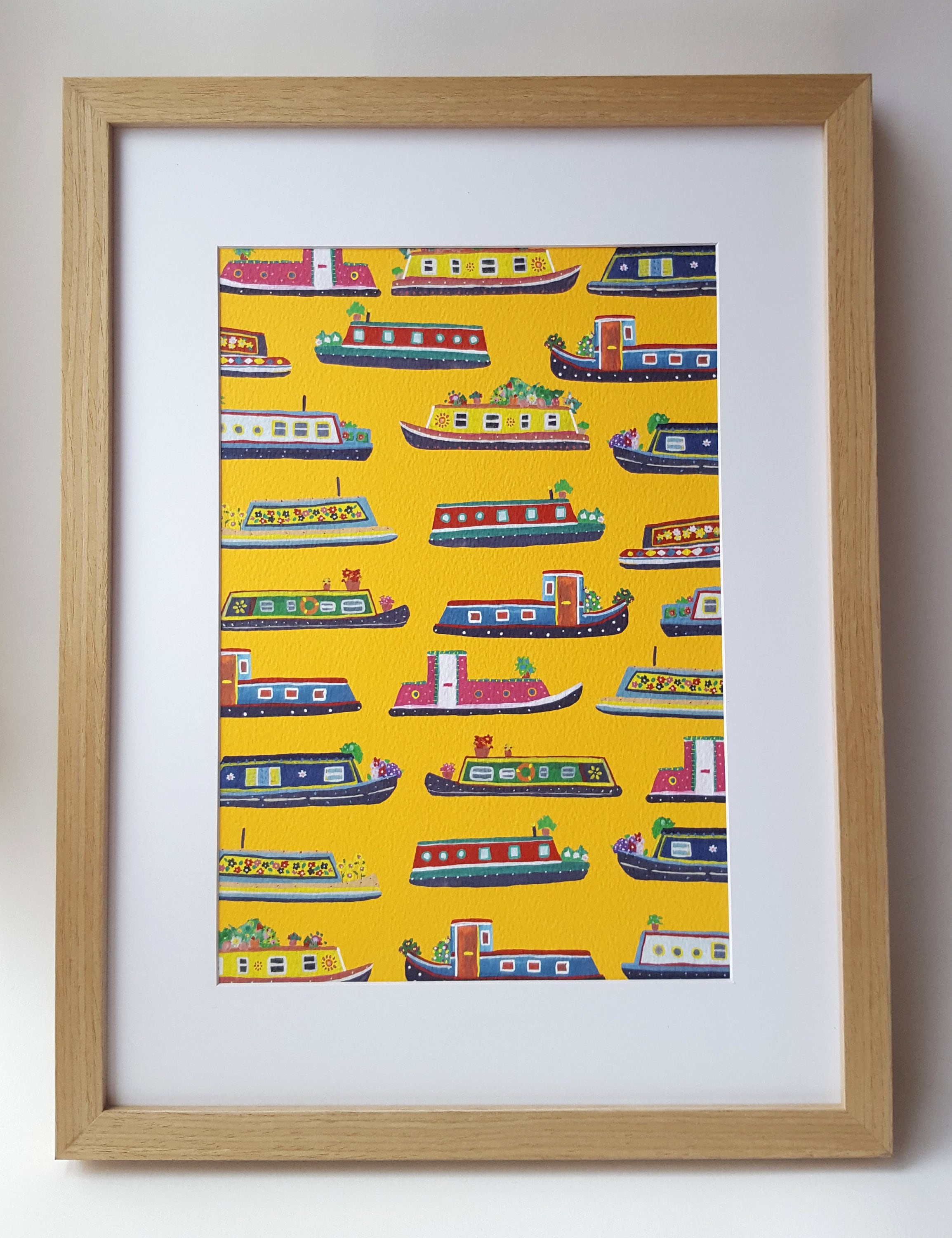 Canal Boat A4 Print Etsy