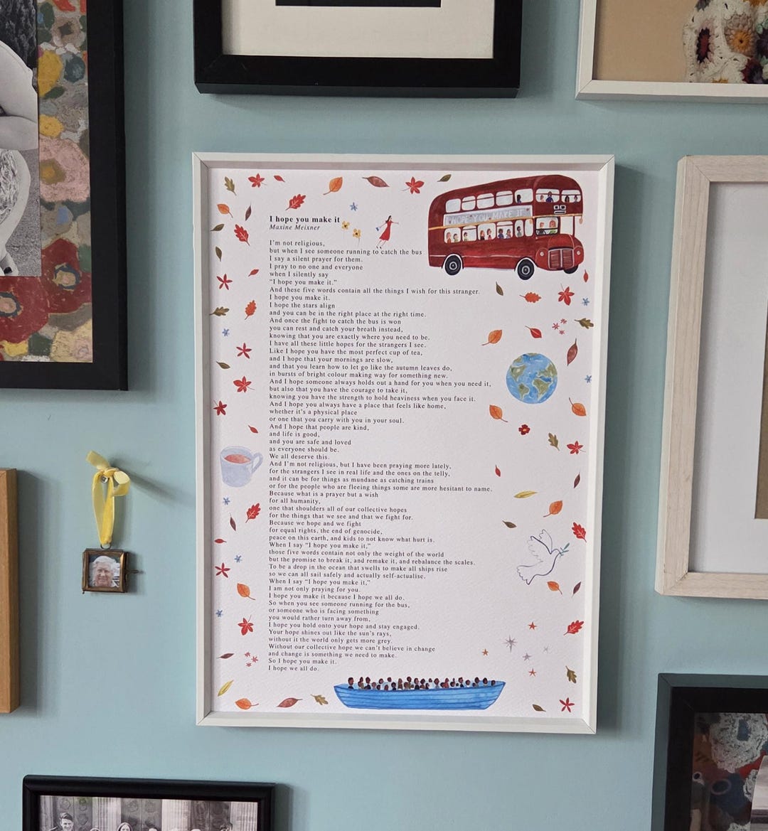 Maxine Meixner "i Hope You Make It" Collaboration A3 Print - Etsy