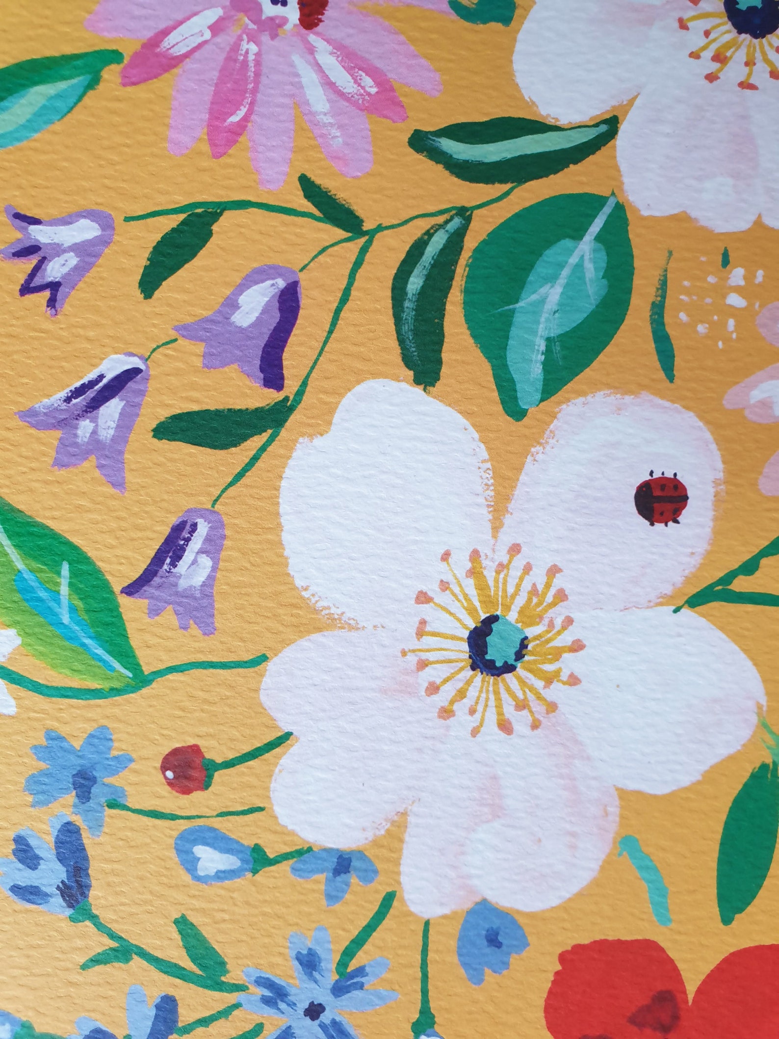Yellow Floral A3 Print - Etsy