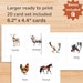 Farm Animals Montessori Printable Flash Cards, Homeschooling Classroom ...