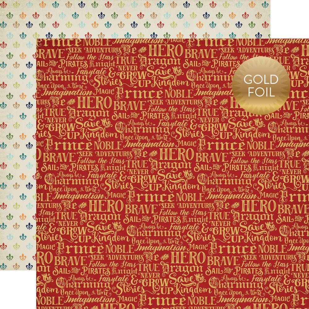 Echo Park Paper - Once Upon a Time - Charming Words 12x12 Scrapbook ...