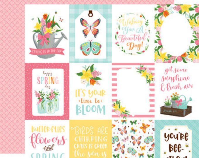 Echo Park Paper - I Love Spring - 3x4 Journaling Cards 12x12 Scrapbook ...