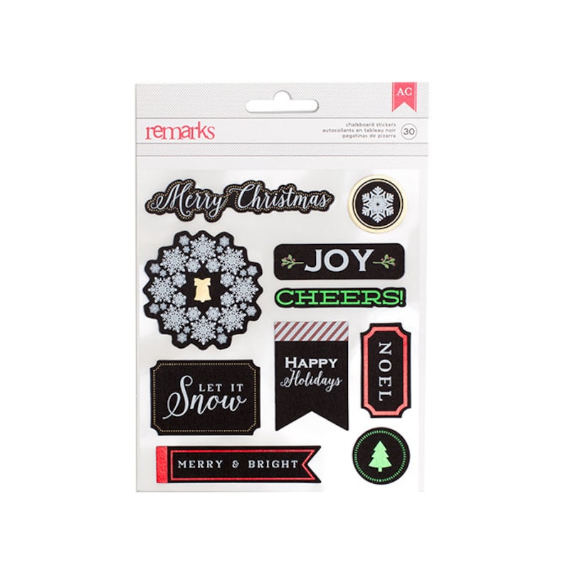 American Crafts Christmas Word Stickers - Etsy