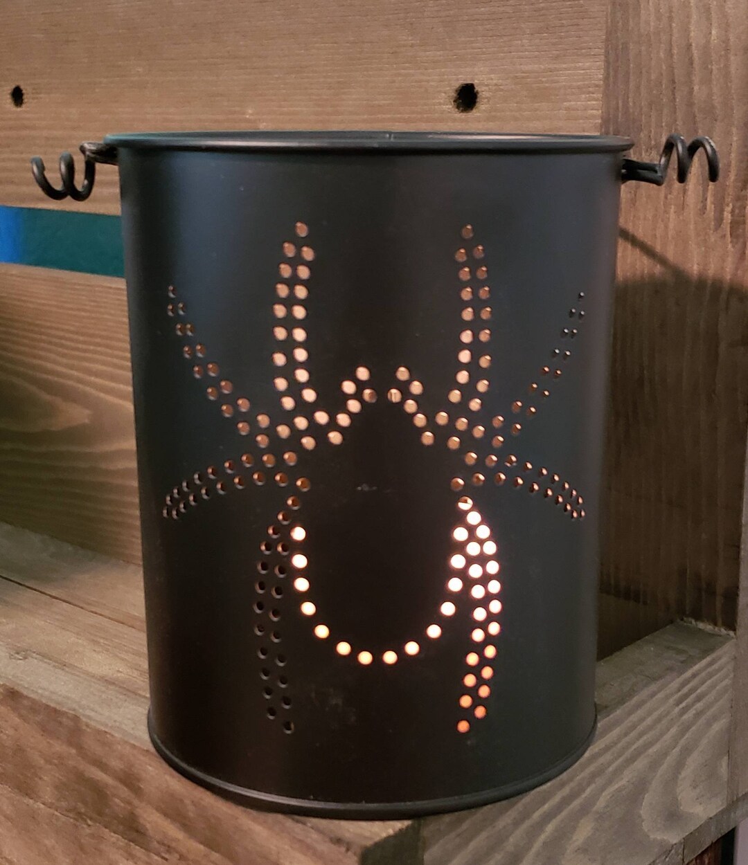 Hampton Art Punched Spider Tin - Etsy