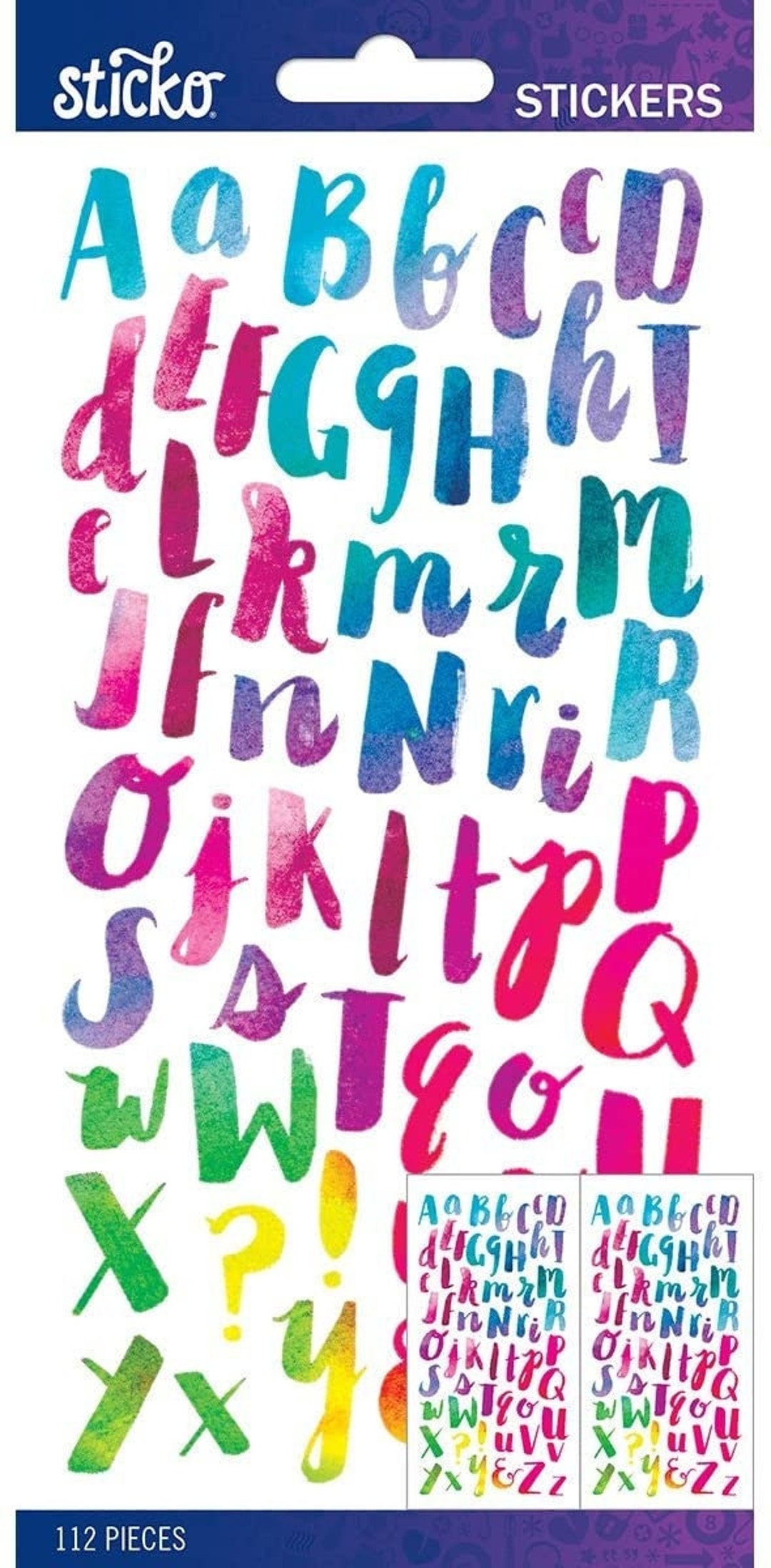 Sticko Watercolor Alpha Small Stickers - Etsy