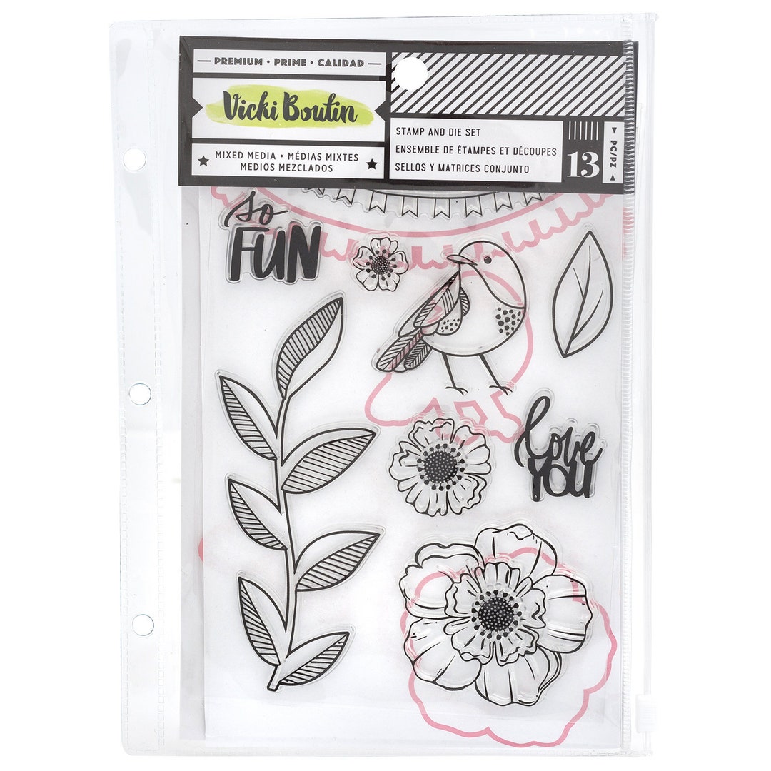 Vicki Boutin Color Kaleidoscope Stamp and Die Set - Etsy