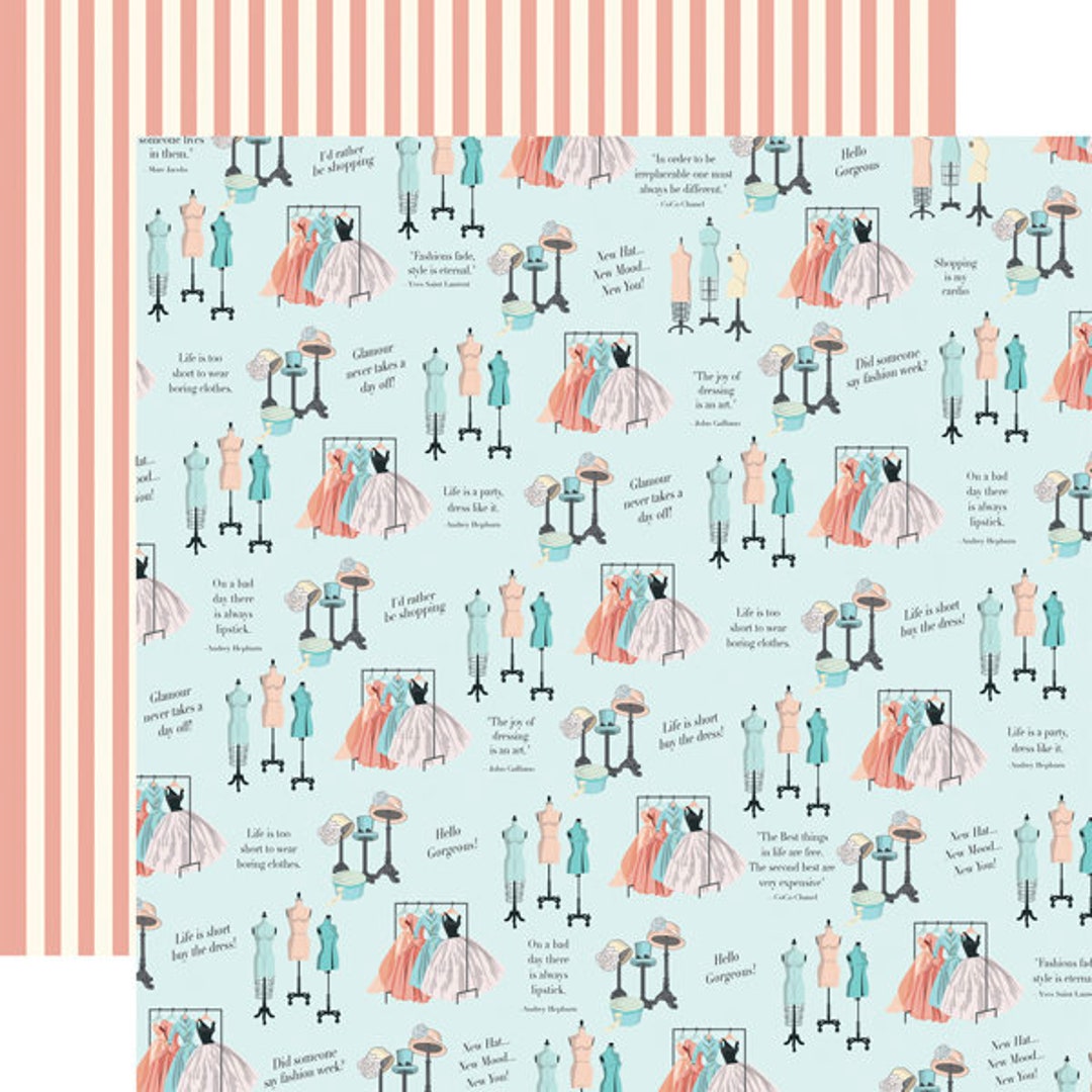 Carta Bella - En Vogue - Fashion Week Scrapbook Paper - Etsy