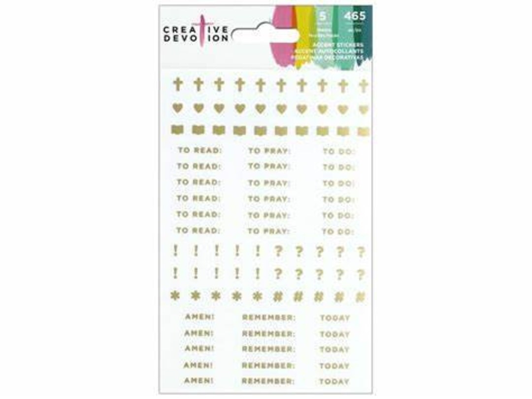 AC Creative Devotion Bible Journaling Stickers Gold Accent - Etsy