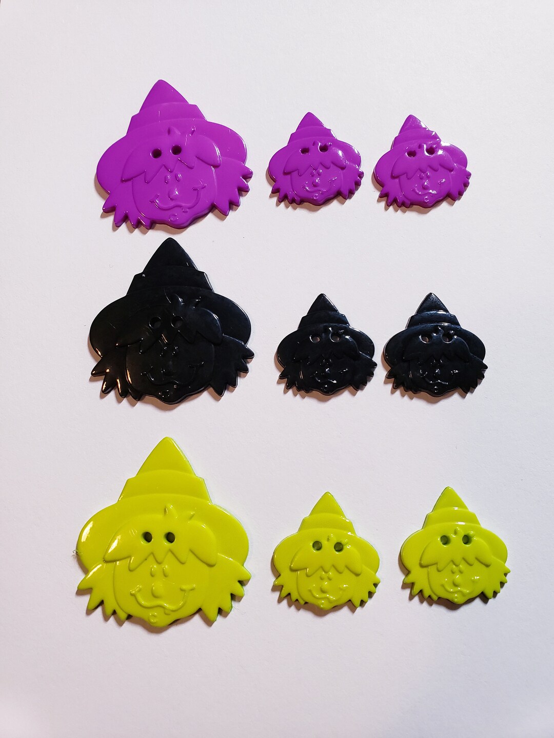 Halloween Witch Buttons - 9 - Etsy