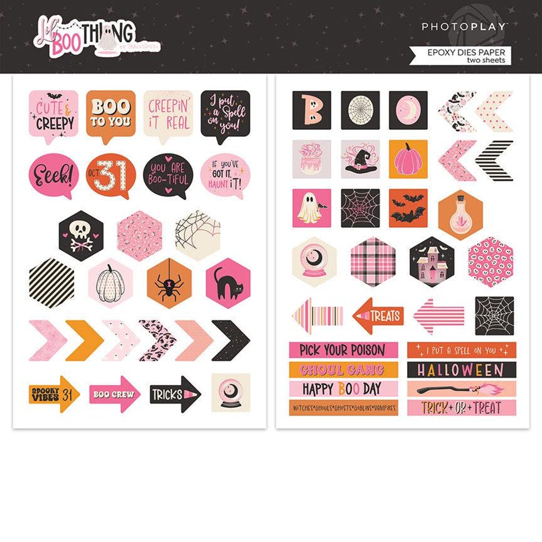 Photoplay Lil Boo Thing Epoxy Dies Paper Pack - Etsy