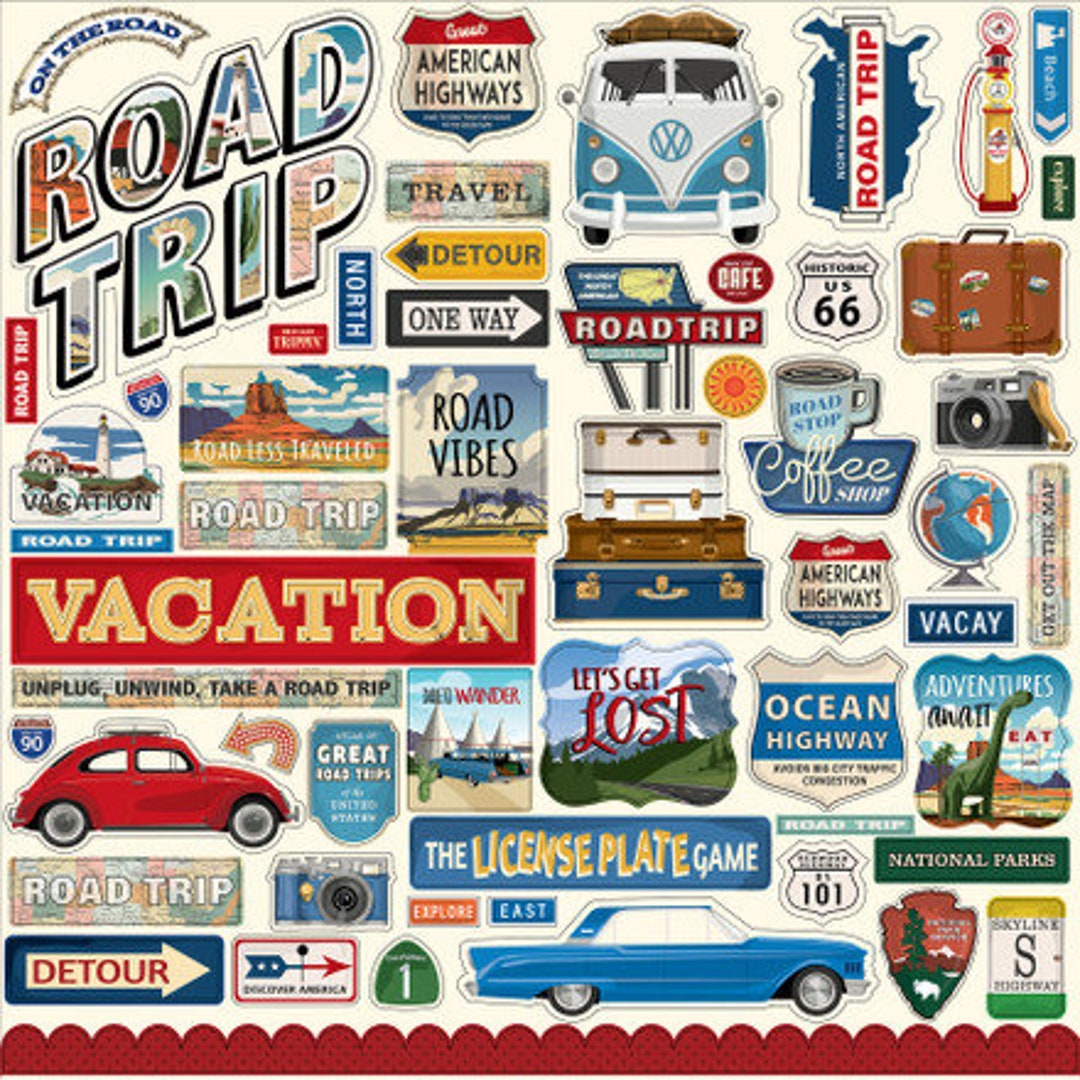 Carta Bella Road Trip Element Stickers - Etsy