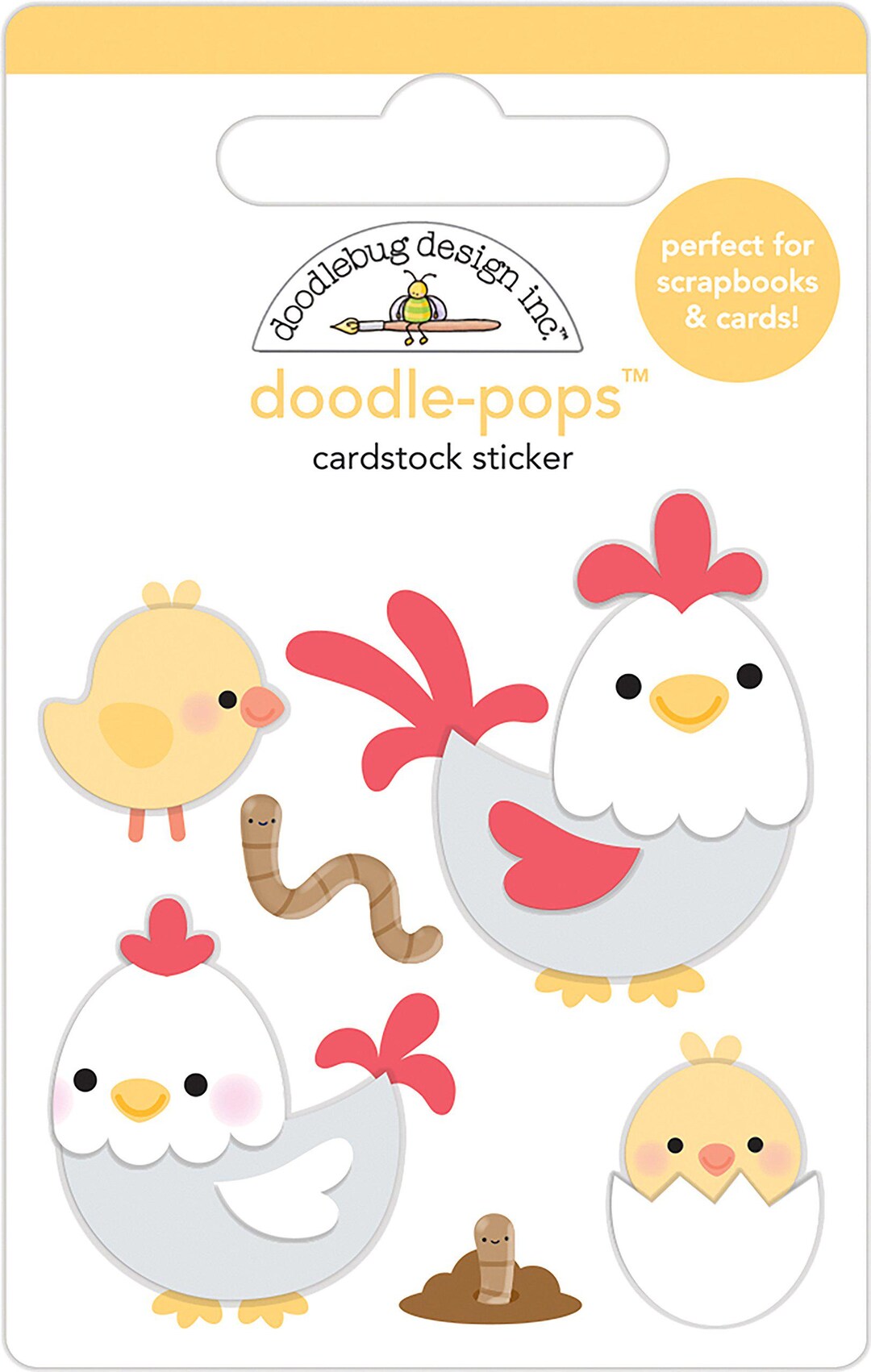 Doodlebug Doodle-pops Cardstock Stickers - Hen and Chicks - Etsy