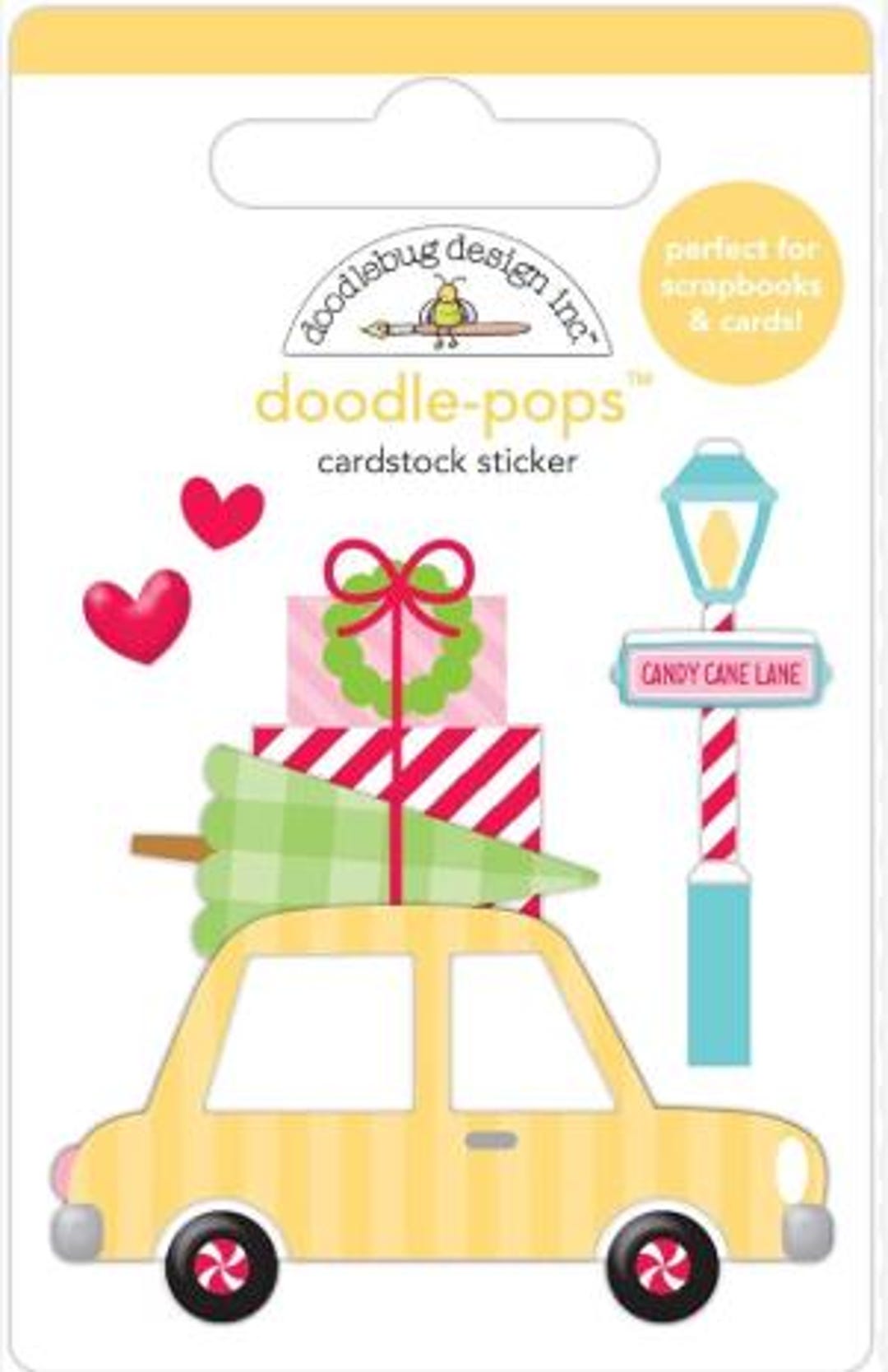 Doodlebug Doodle-pops Cardstock Stickers - Candy Cane Lane - Etsy