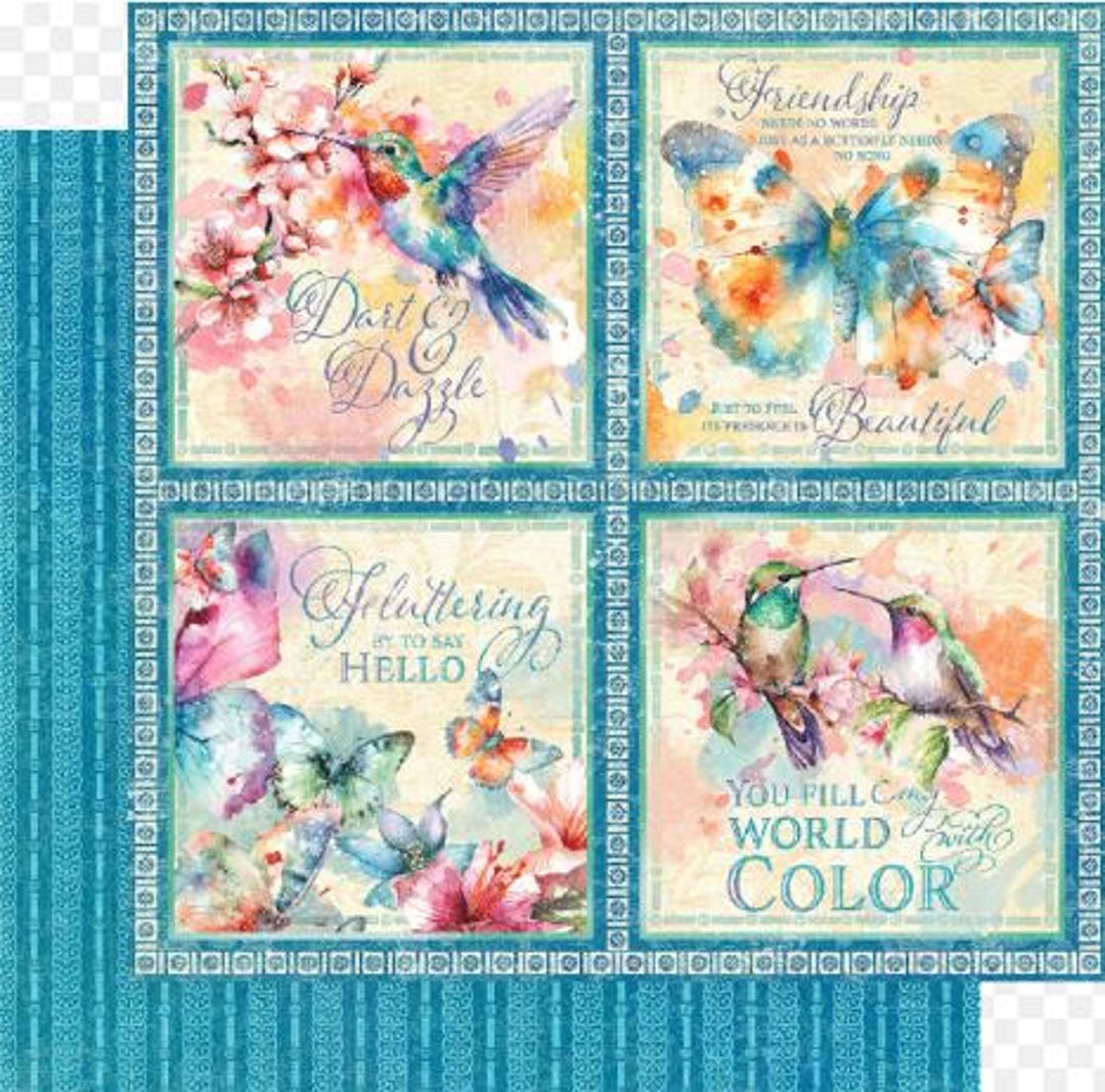 Graphic 45 Flight of Fancy - Dart and Dazzle 12x12 Cardstock - Etsy