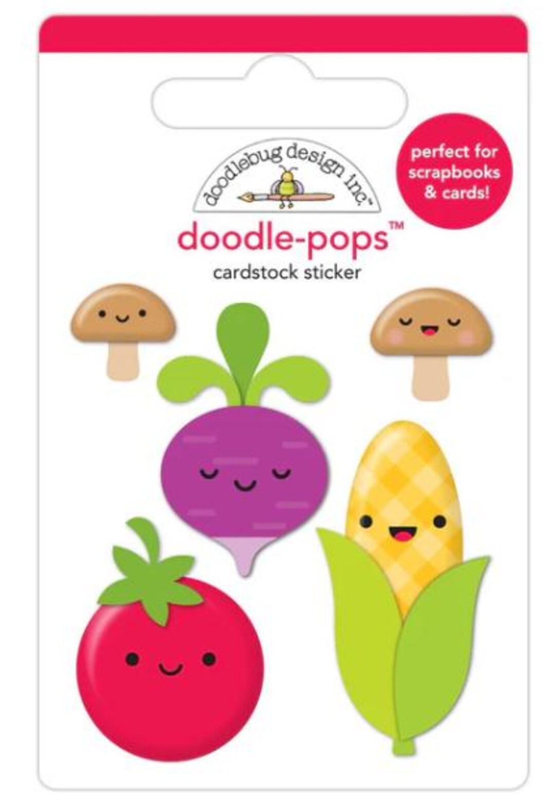 Doodlebug Doodle-pops Cardstock Stickers - Veggie Garden - Etsy