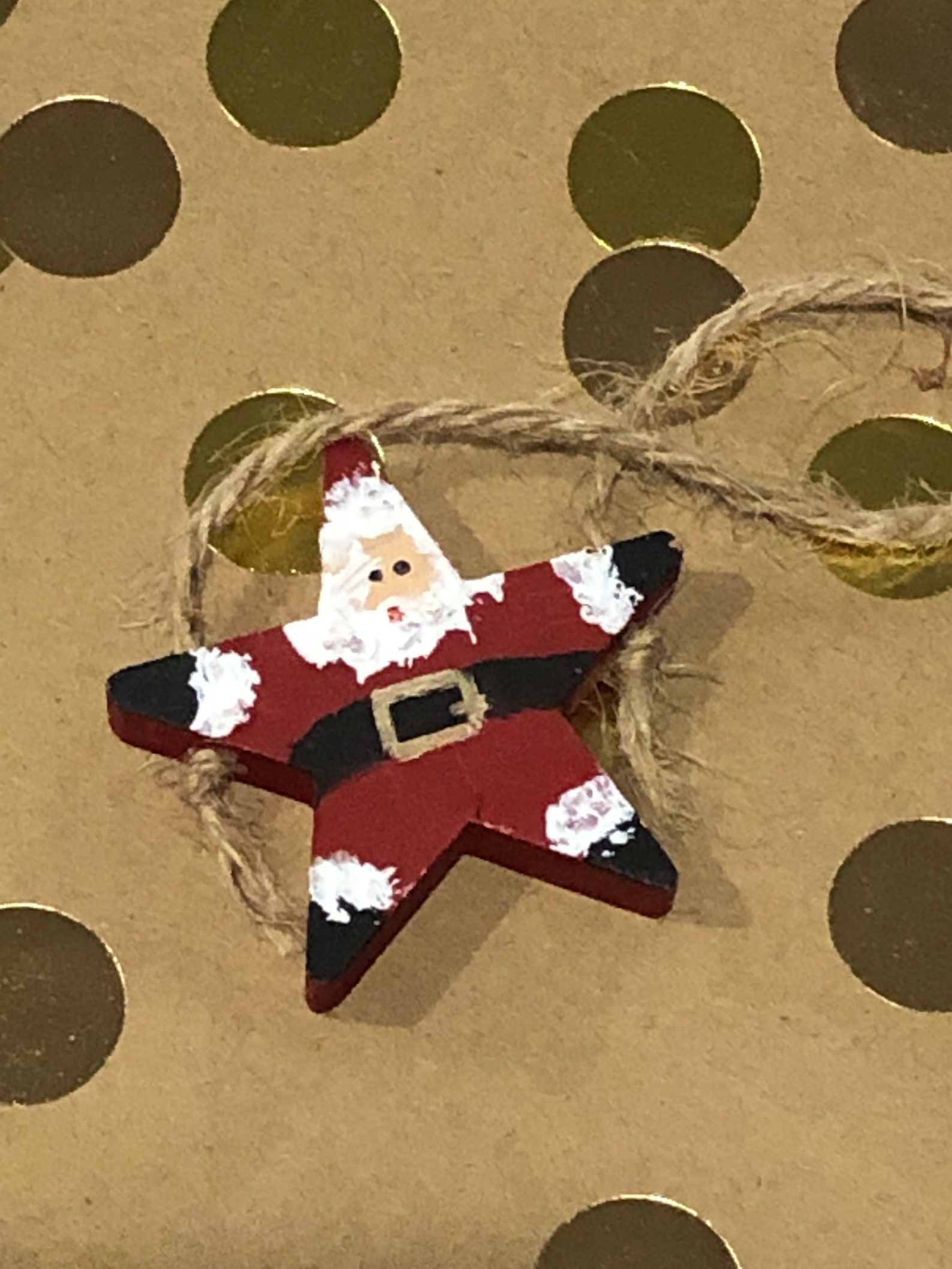 Santa Star Ornament - Etsy