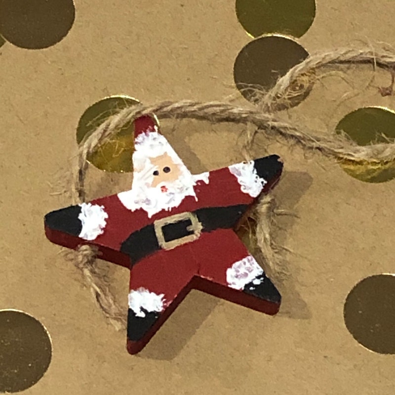 Santa Ornaments - Etsy