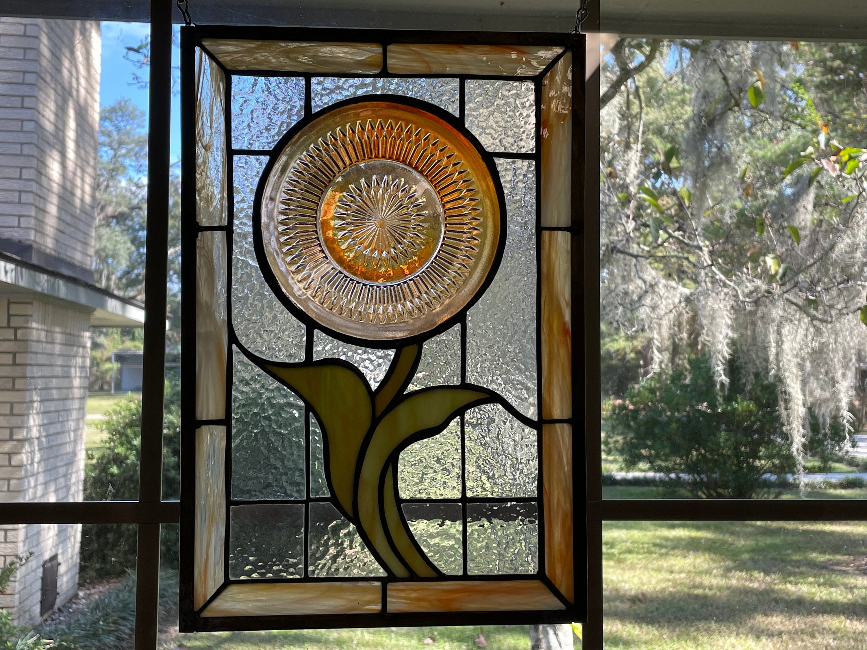 Carnival Glass Plate in Stained Glass - Etsy