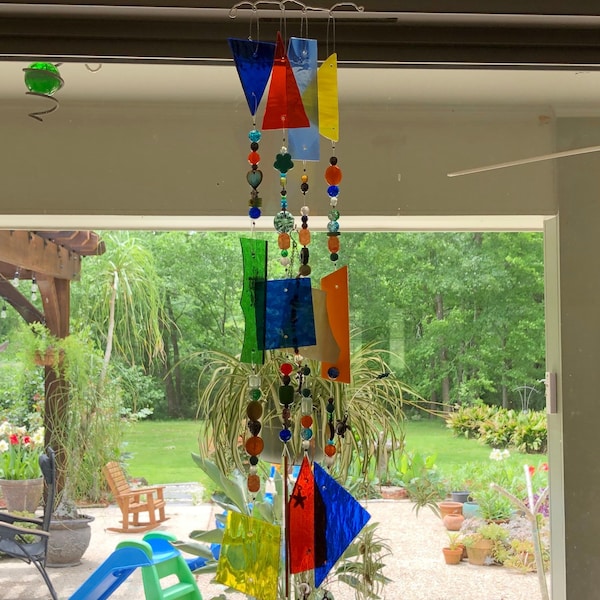 Glass Wind Chime - Etsy
