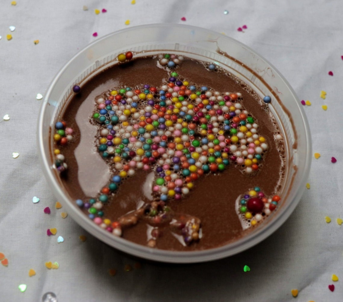 Hot Coco Slime- (small Rainbow Foam Beads) - Etsy