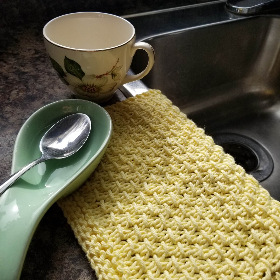 Dish Cloth Knitting Pattern, Ripples of Sunshine, Dishcloth, Face Cloth ...