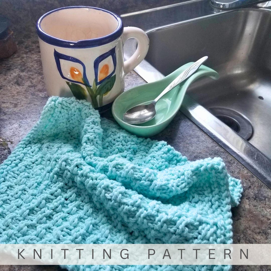 Pebbles Dishcloth Knitting Pattern: Easy Knit Wash Cloth (PDF Download ...