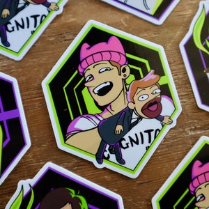 INSIDE JOB BRETT Illustrated Sticker - Etsy