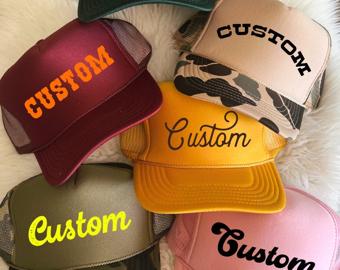 Cowgirl Trucker Hat Country Theme Hat Custom Cowgirl Trucker Hat Lake ...