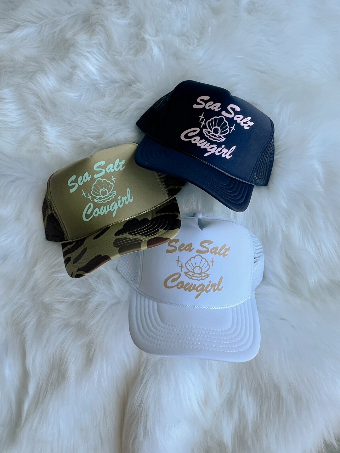 Sea Salt Cowgirl Trucker Hat - Etsy